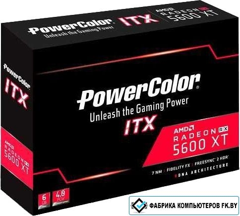 Видеокарта PowerColor Radeon RX 5600 XT ITX 6GB GDDR6 AXRX 5600XT ITX ...